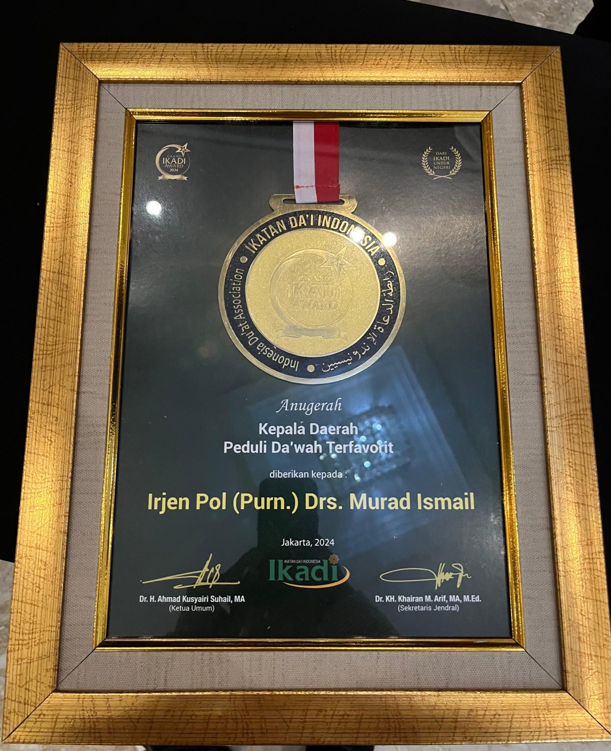 Murad Ismail Terima Penghargaan Kepala Daerah Peduli Dakwah Terfavorit